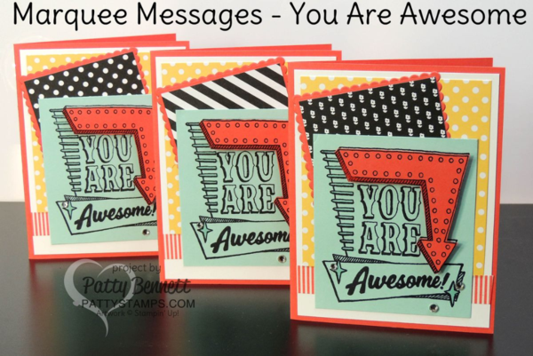 Customize a card with Marquee Messages - Patty Stamps