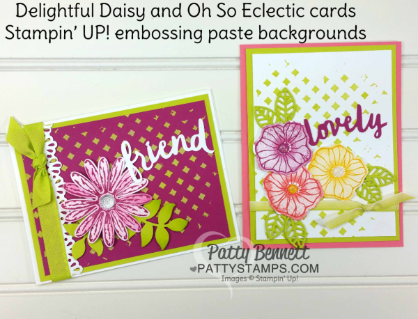Delightful Daisy and Oh So Eclectic floral Embossing Paste