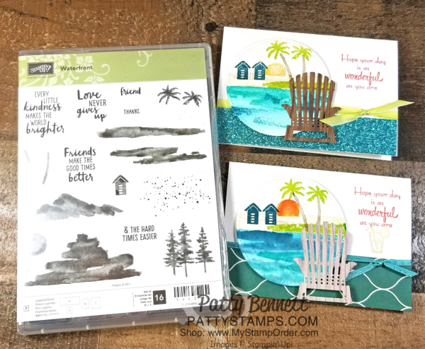 Waterfront Beach Card Video Tutorial - Patty Stamps