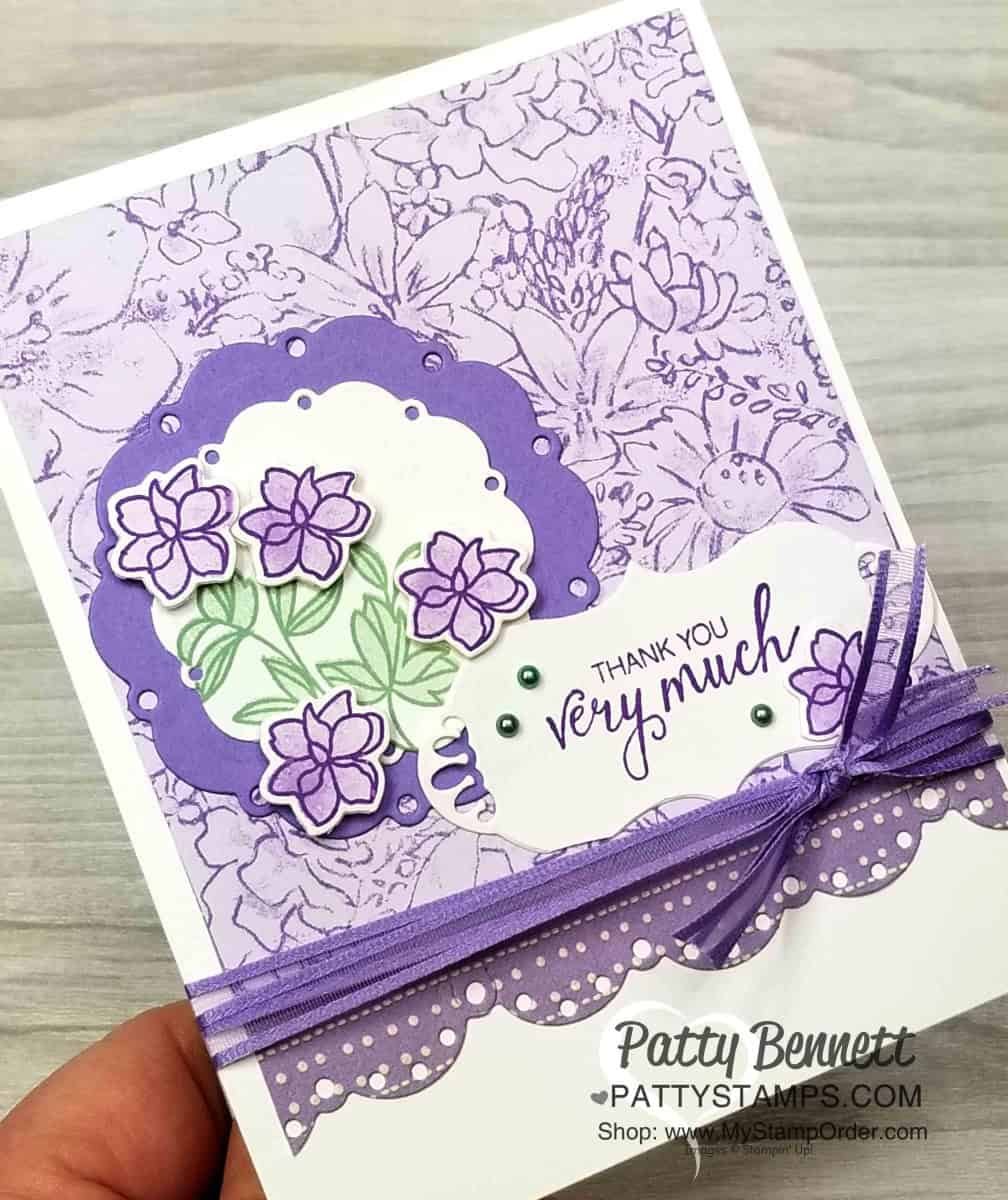 Highland Heather Time for Tea card - Patty Stamps