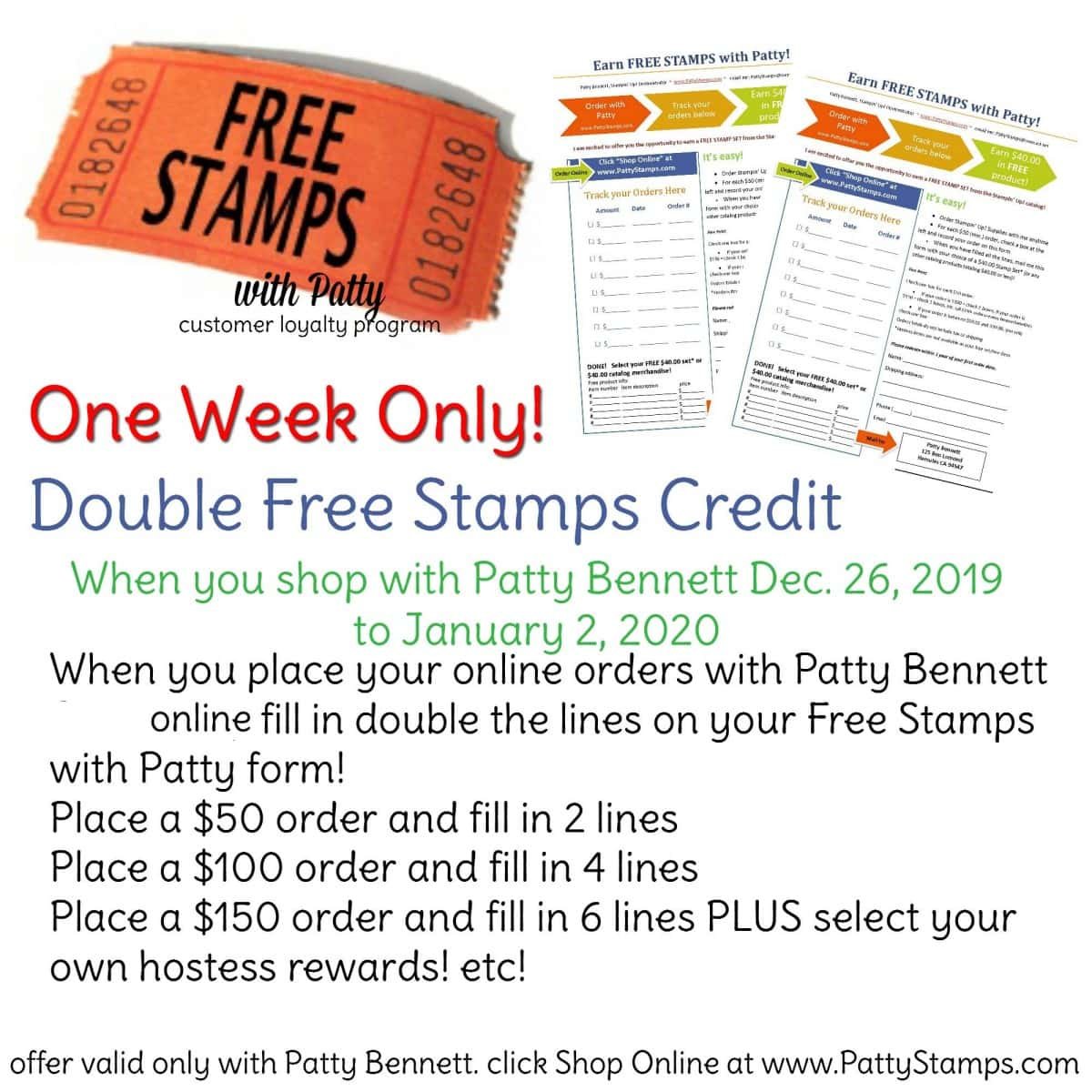 One Week for Double Points with Patty - Patty Stamps