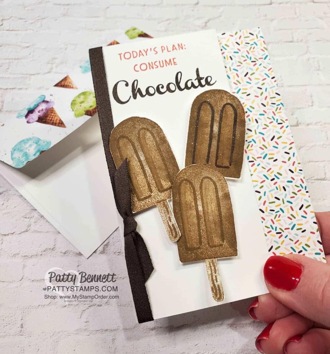 Sweet Ice Cream Fudgesicle Note Cards - Patty Stamps