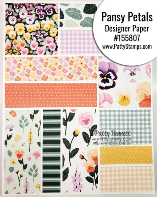 Card Ideas for the Pansy Petals Designer Paper - Patty Stamps