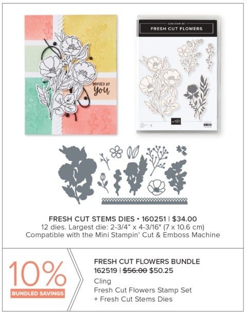 Fresh Cut Stems Flower Cards with Masks - Patty Stamps
