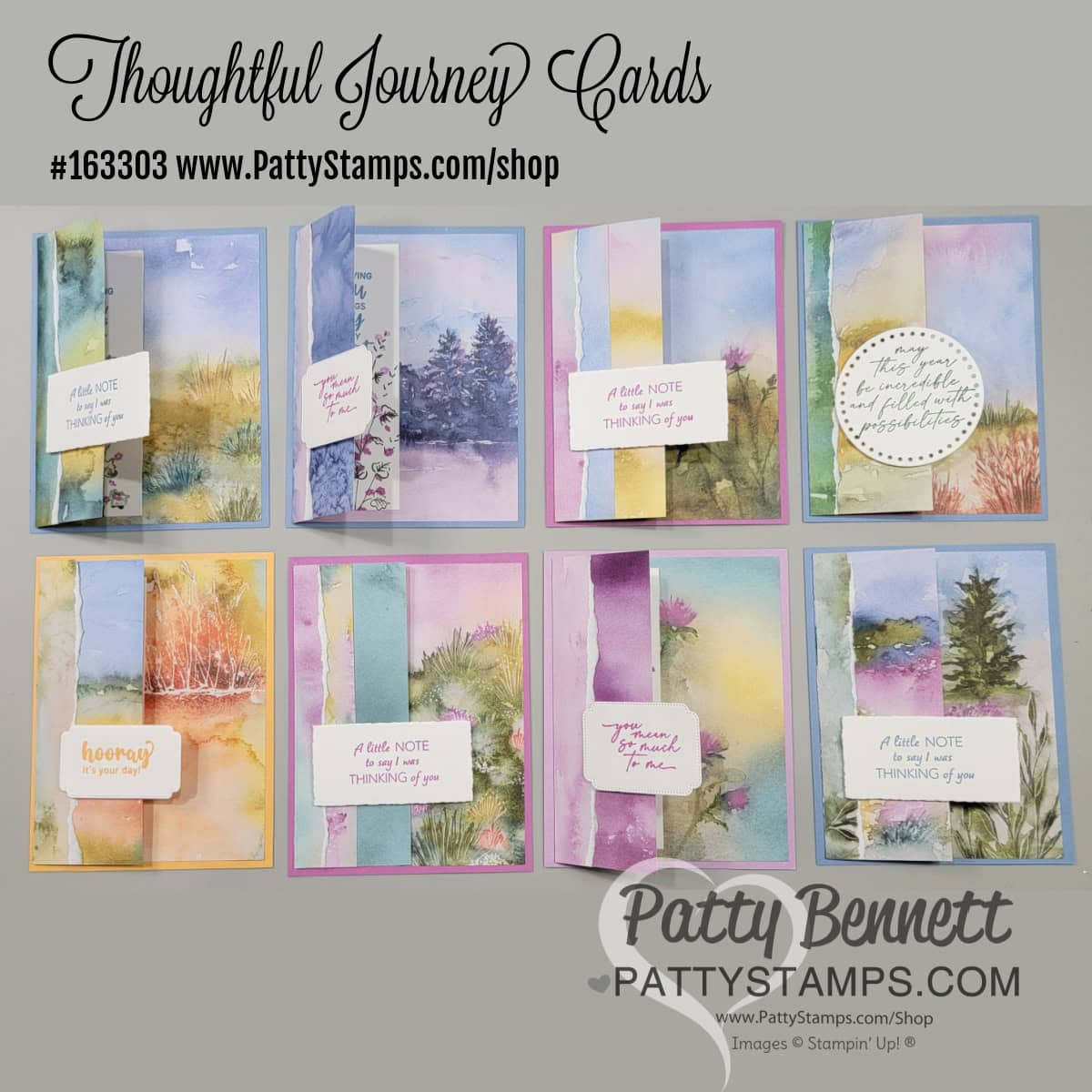 Super Easy Cards from 6x6 Thoughtful Journey paper - Patty Stamps