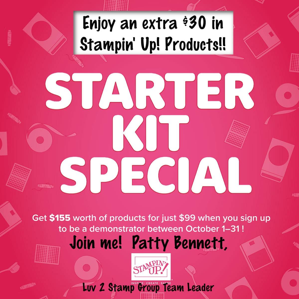 One Week Left: Starter Kit Special - Patty Stamps